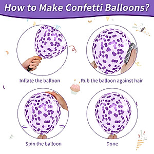 Purple and Gold Balloons,12 Inch Purple Black and Sand Gold Balloons with Purple and Gold Confetti Balloons,for Wedding Birthday Baby Shower Graduation Engagement Halloween Party Decorations