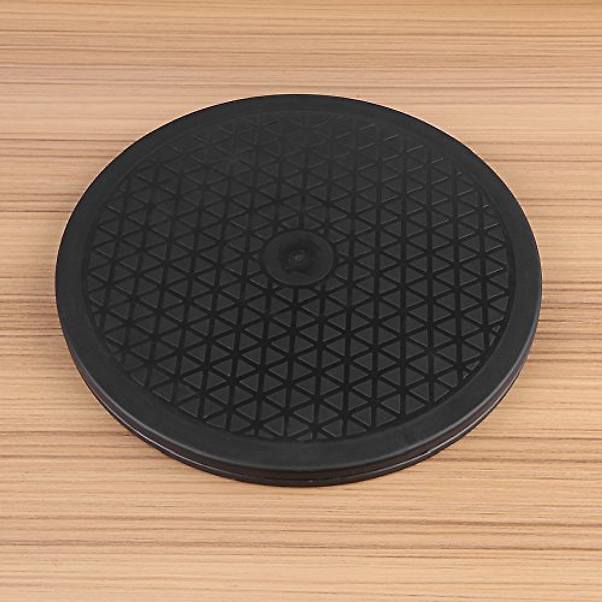 360 Degrees 10Inch Rotating Platform Model Making Spray Painting Turntable Stand 25cm Black Lazy Turntable Rotating Base Stand with Non Scratch Grooves for Display Collection, TV LCD Monitor