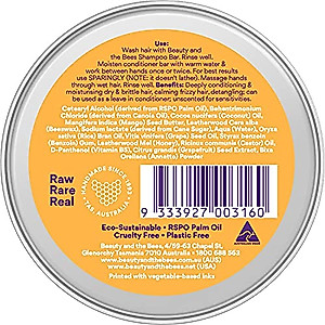 Beauty and the Bees Honey Silk Natural Conditioner Bar for Shiny Healthy Hair | Untangles and Softens Hair | Eco Friendly Hair Care