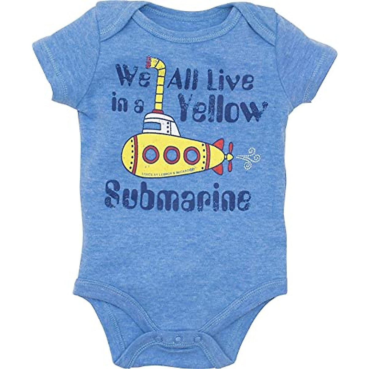 Lyrics by Lennon and McCartney Newborn Baby Boys 5 Pack Short Sleeve Bodysuits Multi 3-6 Months