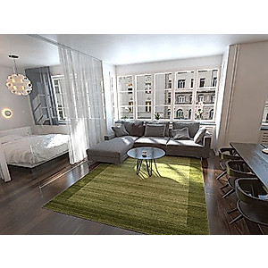 Unique Loom Del Mar Collection Area Rug-Transitional Inspired with Modern Contemporary Design, 8' 0 x 11' 4 Rectangular, Light Green/Beige