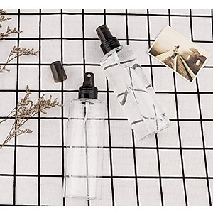 Yebeauty Empty Spray Bottles for Essential Oils, 8oz Refillable Clear Plastic Misting Spray Bottles Atomizer Fine Mister Spray Bottle for Beauty Products, Cleaning, Pack of 2