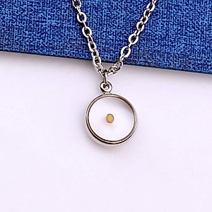 Dainty Mustard Seed Pendant Necklace for Women Girls (Necklace)