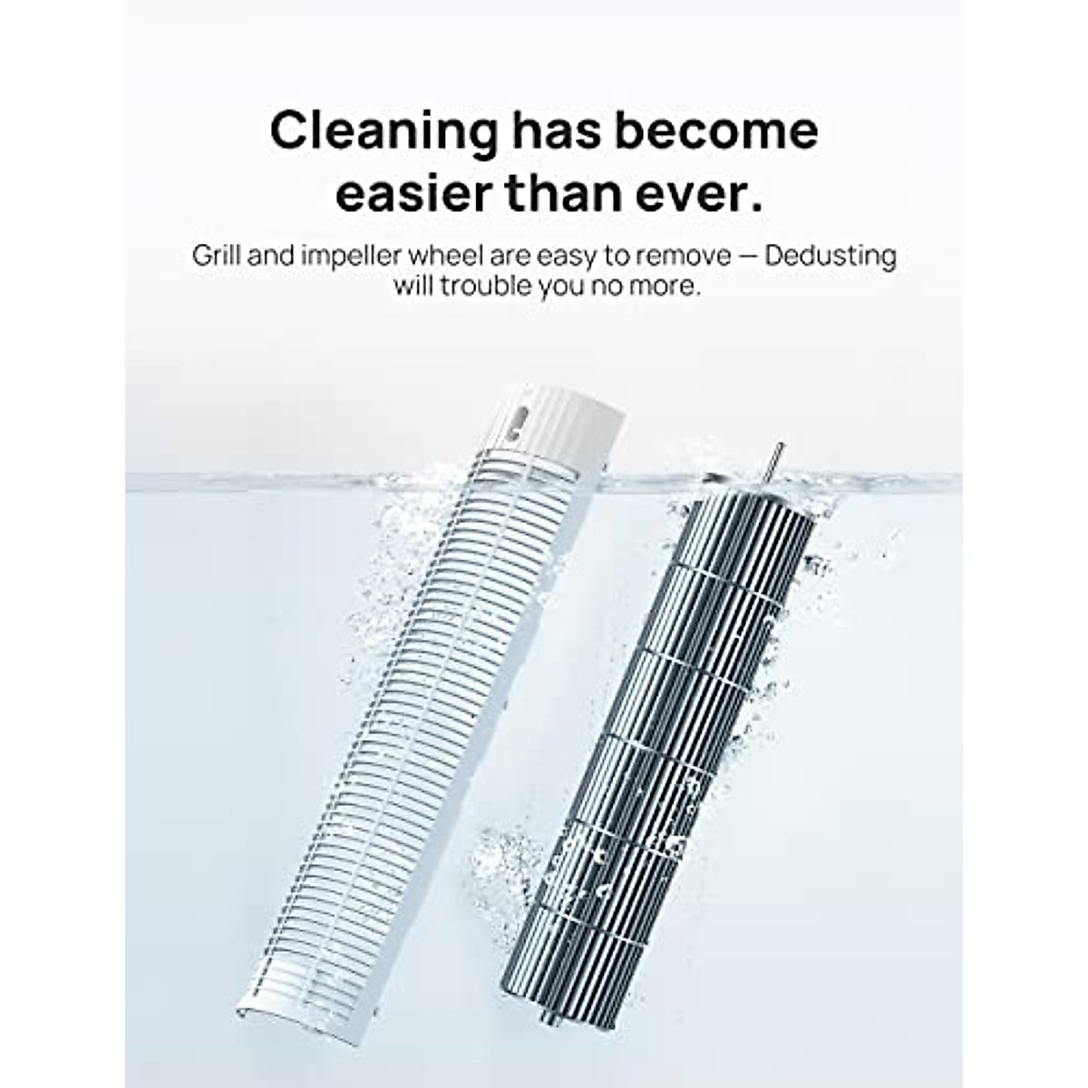 Dreo Tower Fan with Remote, Smart Oscillating Quiet Fans for Bedroom, Bladeless Standing Cooling Floor Fan with WiFi Voice Control Blow Cold Air, 4 Modes, 4 Speeds, 8H Timer, Works with Alexa/Google
