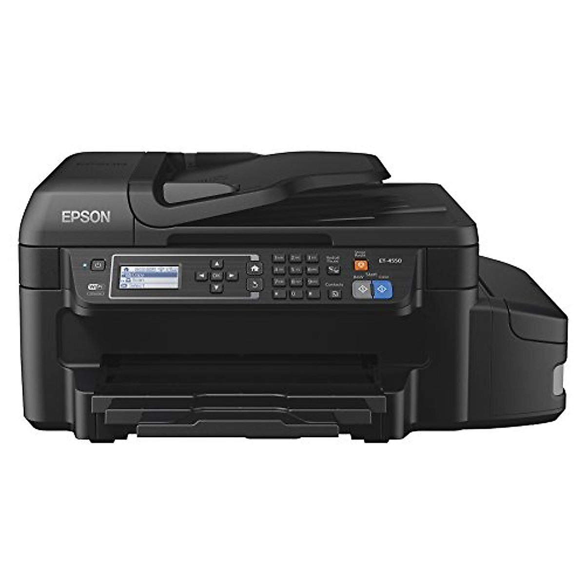 Epson WorkForce ET-4550 EcoTank Wireless Color All-in-One Supertank Printer with Scanner, Copier, Fax, Ethernet, Wi-Fi, Wi-Fi Direct, Tablet and Smartphone (iPad, iPhone, Android) Printing, Easily Refillable Ink Tanks