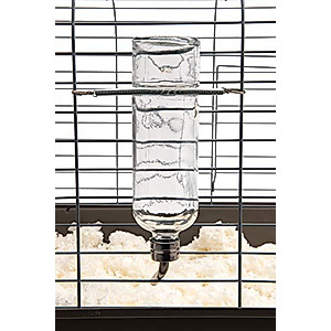 Lixit Chew Proof Flat Sided Water Bottles for Rabbits, Ferrets, Rats, Birds, Hamsters, Guinea Pigs, Chinchillas Gerbils and Other Small Animals. (12 Ounce (Pack of 1), Clear)