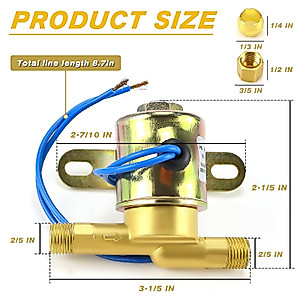 4040 Humidifier Water Solenoid Valve,24 Volts Humidifier Solenoid Valve Fit for Aprilaire Humidifier 240 400 500 600 700 B2015-S85 B2017-S85 etc by Cenipar