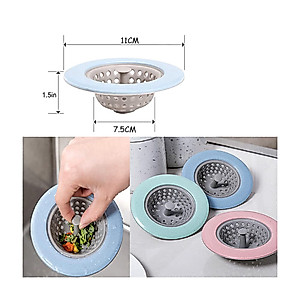 1PCS Silicone Bathroom Sink Drains Bathtub Strainers Kitchen Accessories,Blue