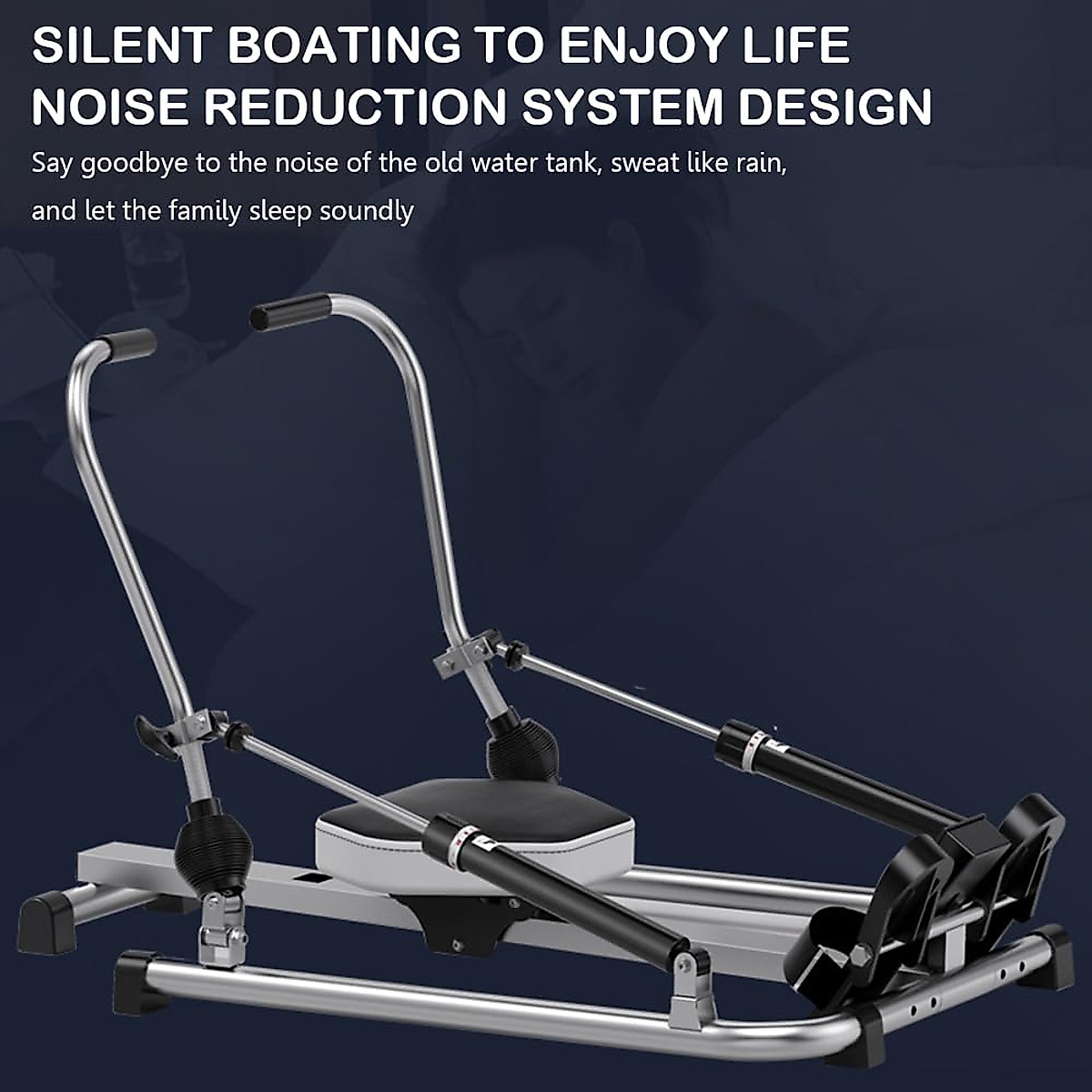 LuusMm Foldable Rowing Machine Equipment for Home Gym, Multifunctional Hydraulic Rowing Machine, Foldable Rowing Machine for Home Fitness Training (Sports Fitness)