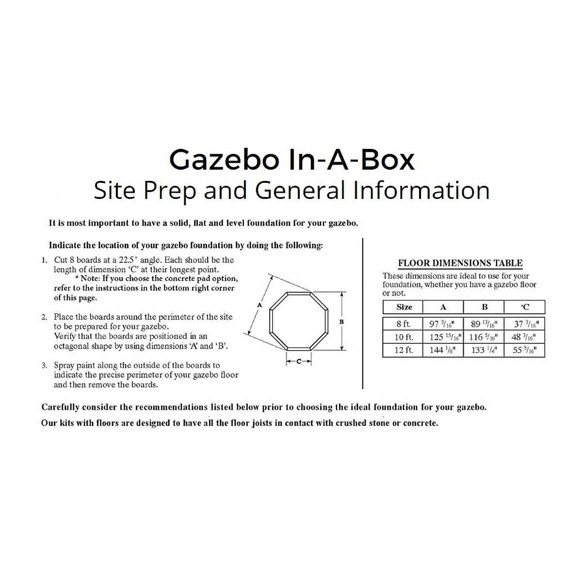 Amish-Crafted 12' Wood Octagon Gazebo-in-a-Box (Harvard Slate)