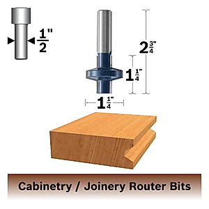 BOSCH 84510M 1-1/4 In. x 1-1/4 In. Carbide Tipped Wedge Groove Bit