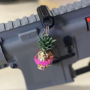 Airsoft Charm Mount Keychain Rifle Rail Accessory Decorative Fully Metal Gold