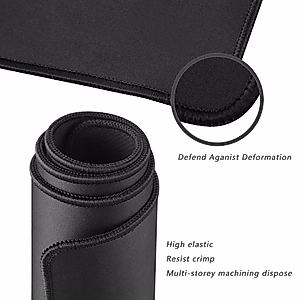 Cmhoo XXL Professional Large Mouse Pad & Computer Game Mouse Mat (35.4x15.7x0.12IN, 90x40 Black)