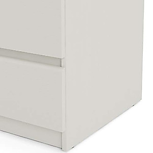 Tvilum 5 Drawer Chest, White Wood Grain