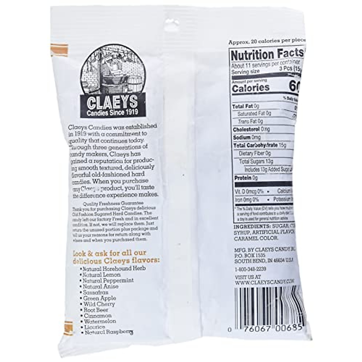 Claey's Root Beer Drops, 6-Ounce Packages (Pack of 12)