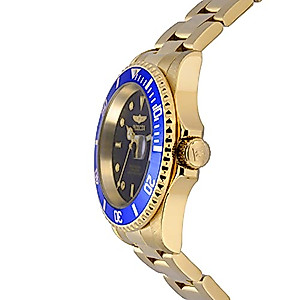 Invicta Men's Pro Diver Quartz Watch with Stainless Steel Strap, Gold/Blue, 20 (Model: 26974)