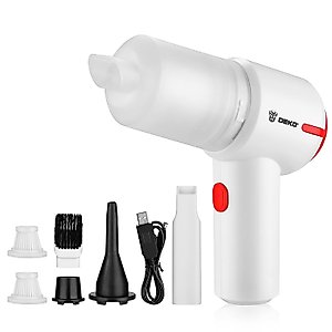 DEKOPRO Cordless Vacuum Cleaner,5000Pa Strong Suction Portable Car Vacuum Cleaner, Strong Aluminum Fan, HEPA Filter, Wet/Dry Use, for Home/Office/Car Cleaning
