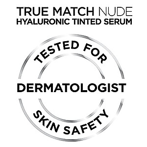 L'Oreal Paris True Match Nude Hyaluronic Tinted Serum Foundation with 1% Hyaluronic acid, Medium 4-5, 1 fl. oz.