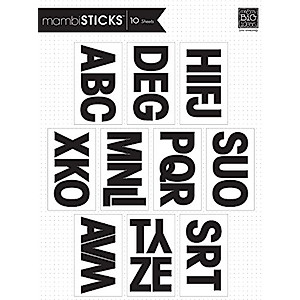 me & my BIG ideas mambiSTICKS Stickers, Really BIG Stickers, Black Uppercase