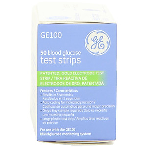 GE100 Blood Glucose Test Strips - 4/Boxes of 50 Strips = 200/Total Strips