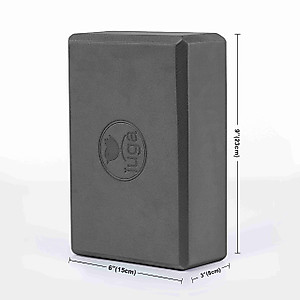 IUGA Yoga Block 2 Pack with Yoga Strap, High Density Yoga Blocks 9”x6”x3”to Improve Strength, Flexibility and Balance, Light Weight and Non-Slip Surface for Yoga, Pilates and Meditation