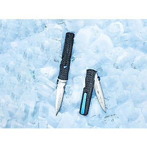BÖKER PLUS IcePick Folding EDC Pocket Knife, Carbon Fiber Scales, Anodized Hardware, VG-10 Blade, Designed by Chuck Gedraitis