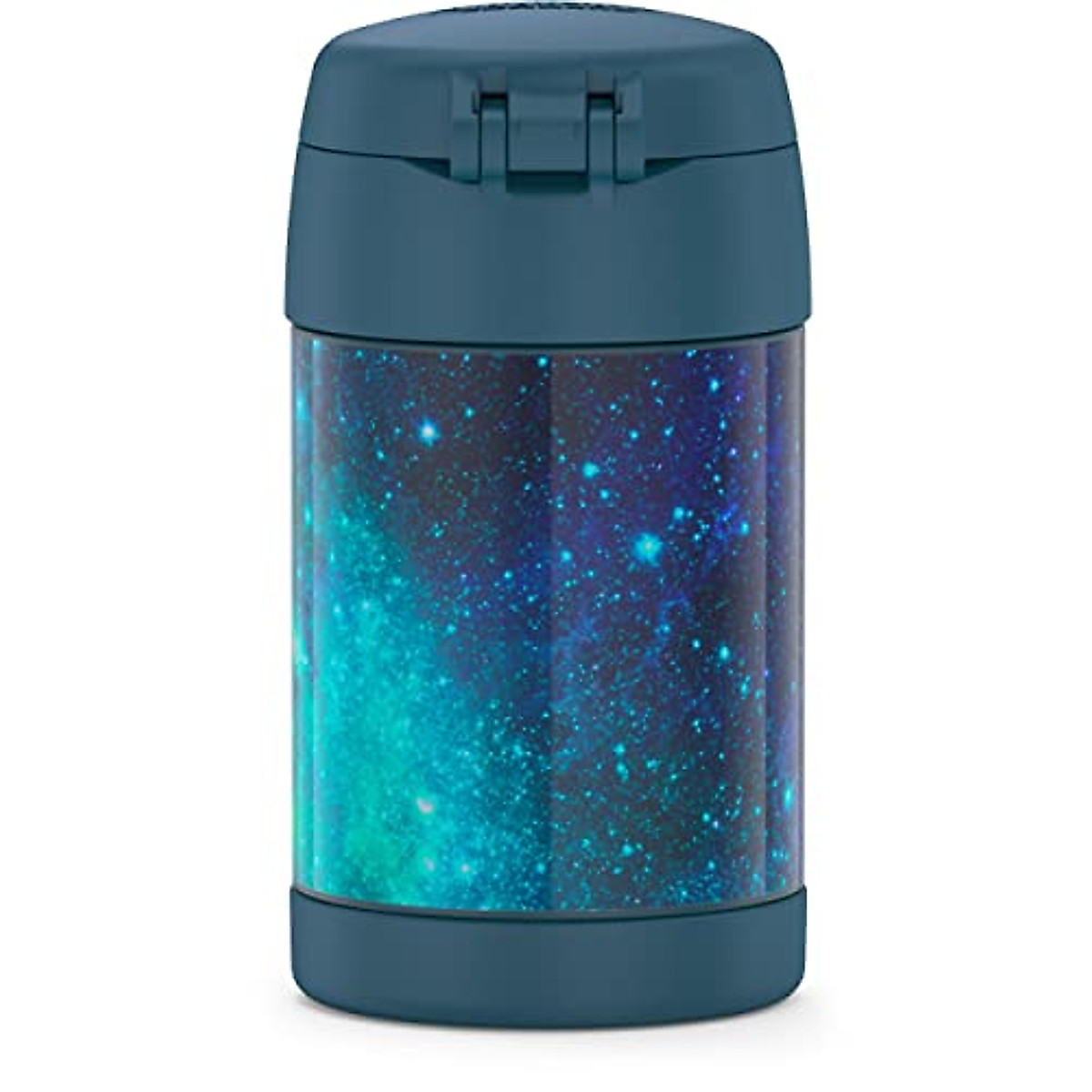 THERMOS FUNTAINER 16 Ounce Stainless Steel Vacuum Insulated Food Jar with Spoon, Galaxy Teal