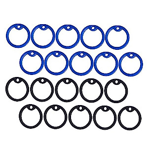 GARVALON 20pcs Dog Tag Muffler Ring Silicone Dog Tags Round Labels Puppy Tag Dog Tags Personalized for Pets Black Tags Dog Collar Tags Pet Tag Silencers Dog Supplies Round Shaped Silencers