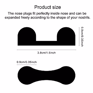 50 Pieces Nose Filters for Spray Tanning, Elera Disposable Plugs Supplies for Spray Tanning Nose Protection Allergen Blocker (Black)