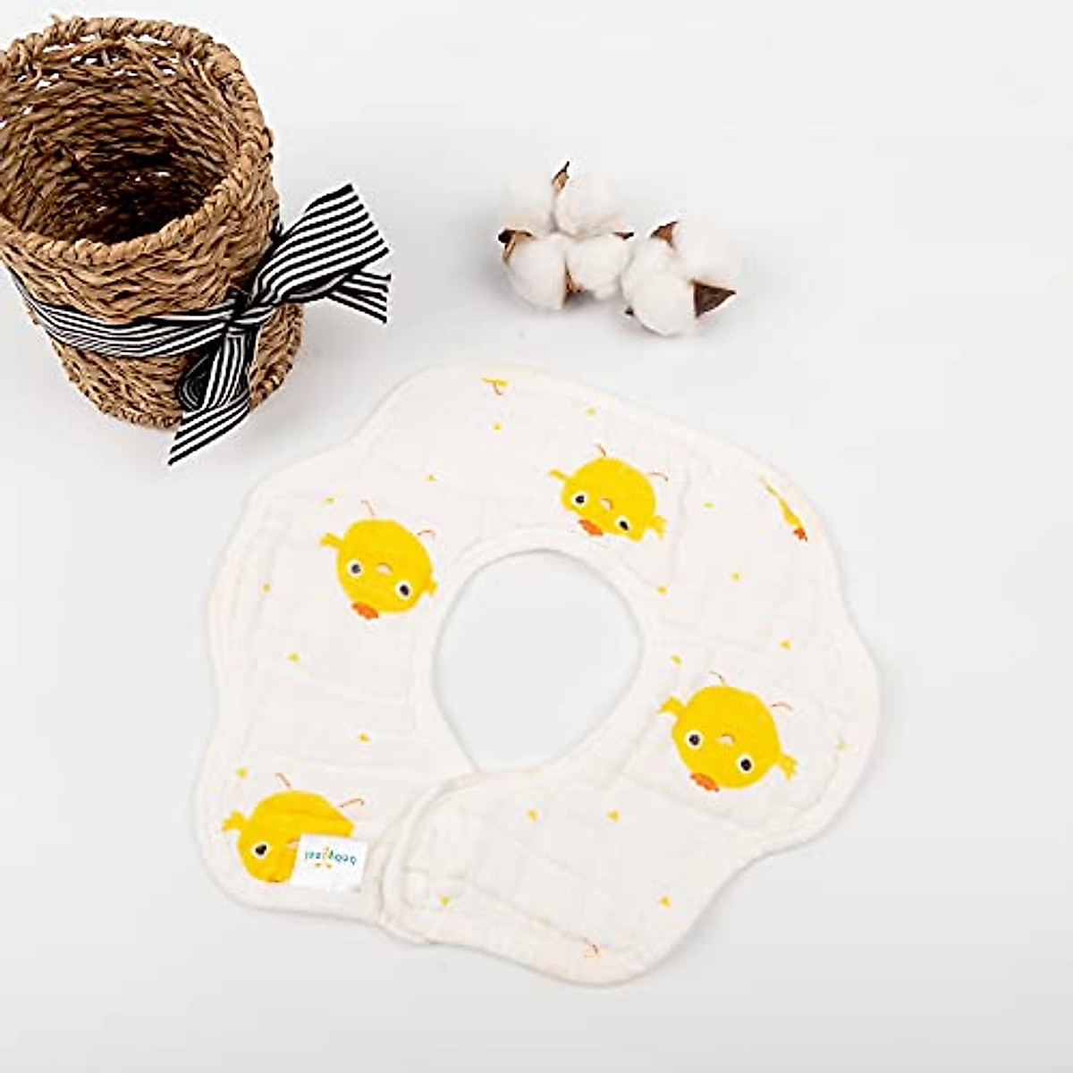 babygoal Baby Bandana Drool Bibs, 360° Bibs for Boys Girls Newborn Infant, 100% Organic Cotton Bibs for Drooling and Teething Gift 10 Pack 10MSBB01