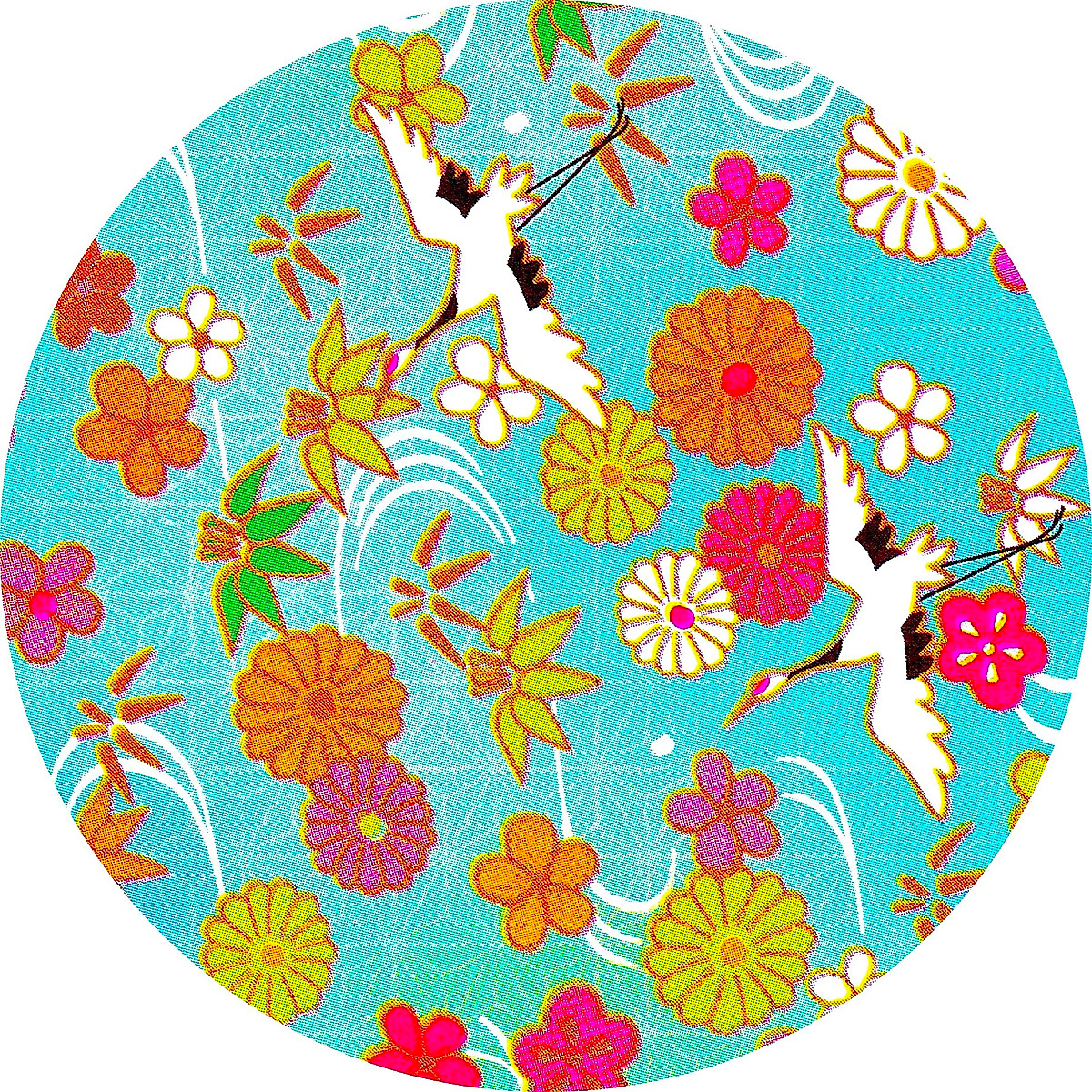 KUDOS.JP Envelope Seals Japanese Pattern Round Stickers - Gift Packing Decorative Label 48 Pcs (Cherry Blossoms)