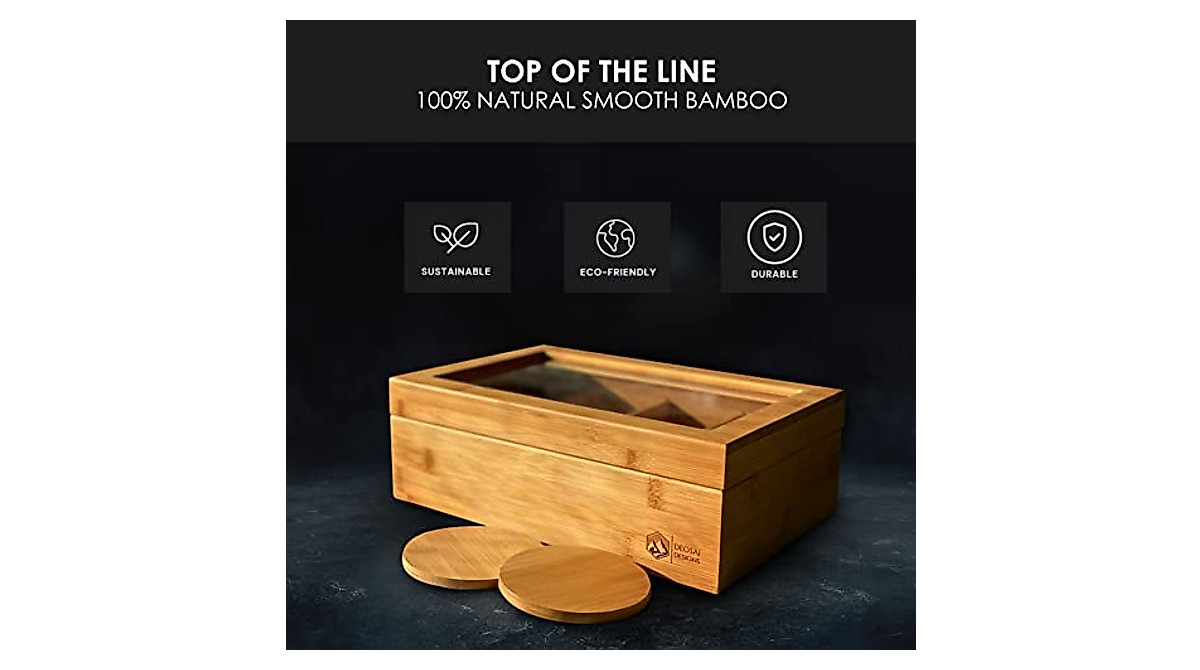 Premium Bamboo Tea Box - Organize Your Tea in Style