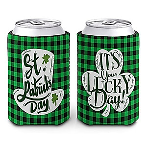 St. Patrick's Day Beer Can Koozies Coolers Sleeves For Wedding Favor Anniversary Birthday Gift Bachelor Party Favors（1Pcs）