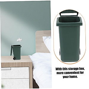 FUNOMOCYA Trash Can Pen Holder Toys Storage Shelf Trash Can with Lid Garbage Can Storage Shelves Miniature Trash Bin Mini Trash Can for Desk Tiny Trash Can Storage Bin Desktop Plastic Office