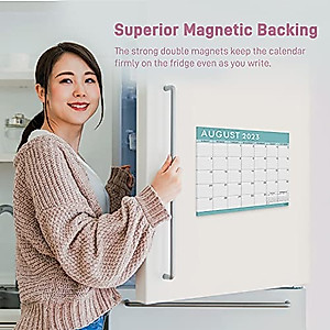 S&O Teal Magnetic Fridge Calendar from Jan 2023-Jun 2024 - Tear-Off Refrigerator Calendar to Track Events & Appointments - 18 Month Magnetic Calendar for Fridge for Easy Planning-8"x10" in.