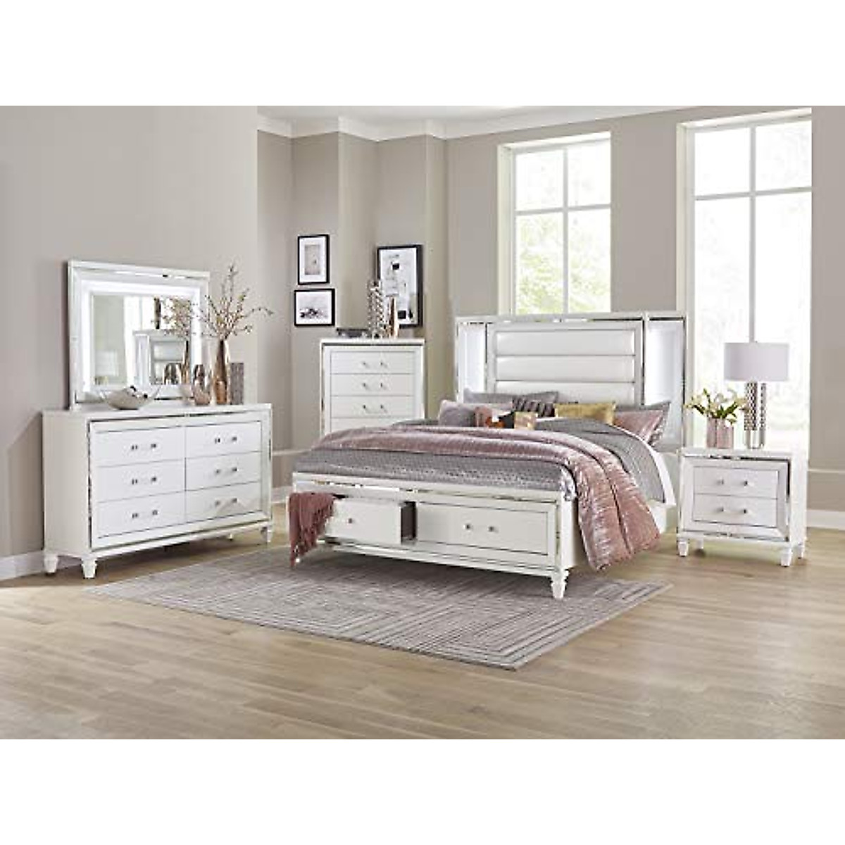 Lexicon Loaghaire 2-Drawer Nightstand, White