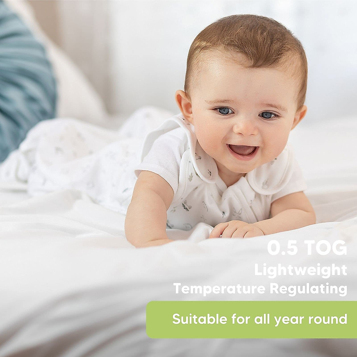 Organic Baby Sleep Sack Wearable Blanket - Baby Sleeping Bag 0-24 Months, Baby Swaddle Blankets for Baby Boy, Girl, Newborn, Infant, Baby Sleeper Swaddles, Baby Sleep Bag (KeaStory, Small 0-3M)