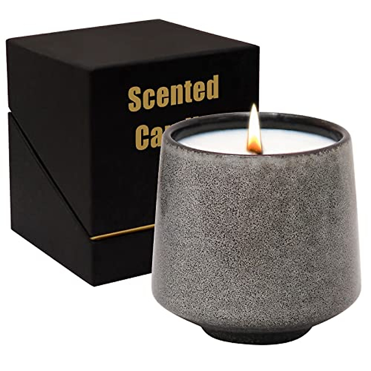 Jasmine Scented Soy Aromatherapy Candle, 8 oz 40 Hour Burn Time, Made with Soy Wax and Essential Oils, Highly Scented Candles for Home with Gift Box