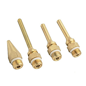 Eyech 4 pack Interchangeable Hot Glue Gun Nozzles Copper Glue Gun Nozzle Assortment Set for Melting Glue Gun Use Craft Repair Tool 2.0x70mm 2.0x50mm 2.0x34mm 3.0x50mm
