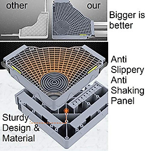 Mini Fridge Stand Mobile Base With 4 Locking Refrigerator Wheels And 8 Strong Feet For Washer Dryer Washing Machine Stand Pedestal, Refrigerator Stand, Adjustable Appliance Dolly Square, Moving Roller