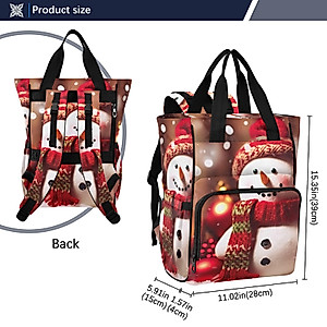 xigua Christmas Snowman Diaper Bag Backpack Multi Function Baby Changing Bags Waterproof Large Capacity Travel Back Pack for Mom Dad