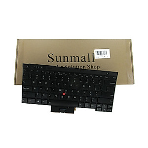 SUNMALL New Laptop Keyboard Replacement with Pointer(no Backlit) Compatible with Lenovo IBM ThinkPad T430 T430S T430I X230 X230T X230I T530 W530 (Not Fit T430U X230S)