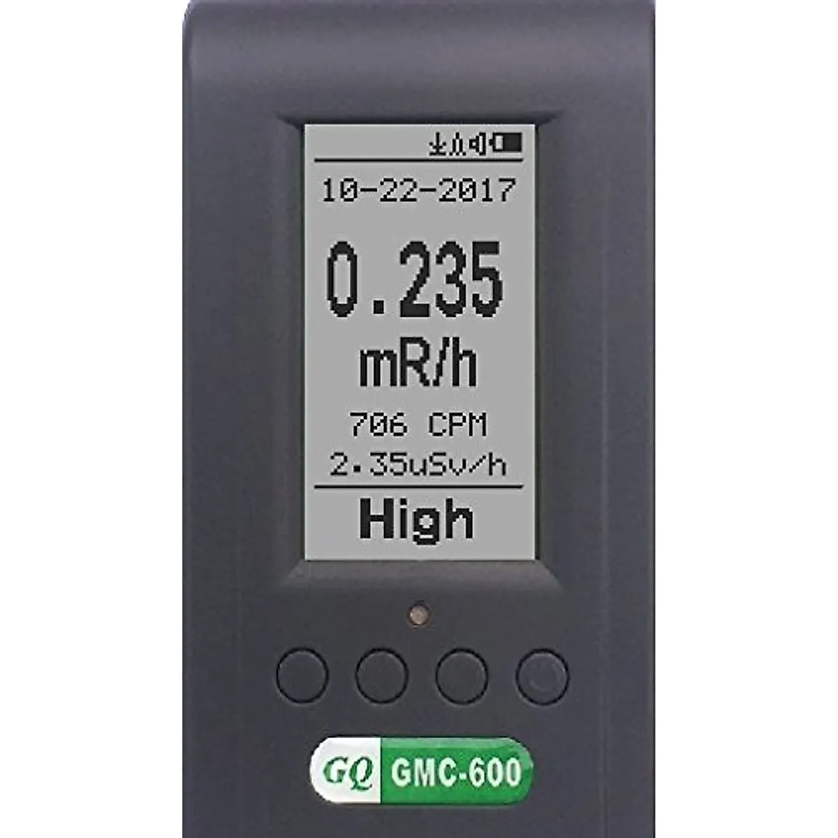 GQ Radiation Detector Dosimeter, GMC-600 Plus, Battery Powered, Wi-Fi Connectivity and Data Logging, High Sensitive, Alpha, Beta, Gamma, X-ray, Lithium-Ion