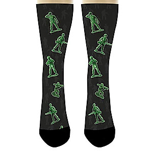 ThisWear Nostalgic Socks Toy Soldier Socks Army Crew Socks Little Green Army Men 1-Pair Novelty Crew Socks