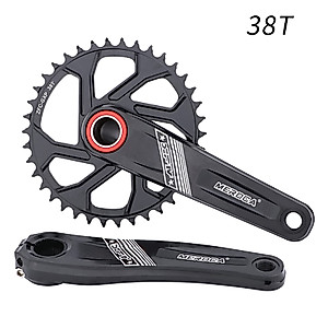 MEROCA Mountain Bike Crank 170mm Cranksets Hollow one-Piece Crankset CNC GXP Direct Mount Crankset 38T Suitable for 9/10/11/12 Speed