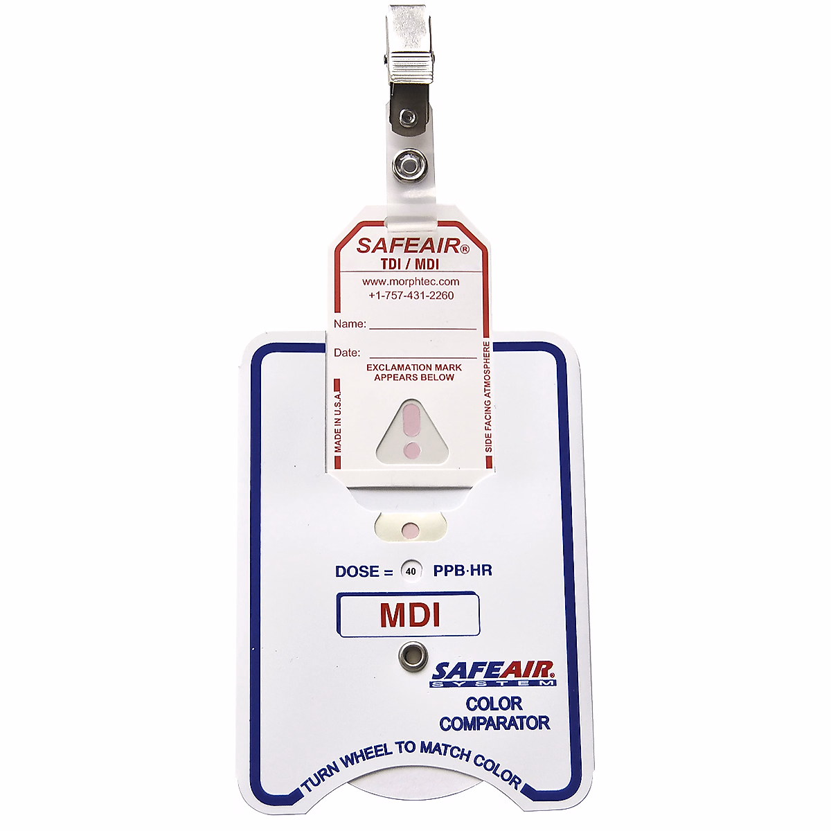 SafeAir MDI Color Comparator Accessory (Morphix Part # 383006)