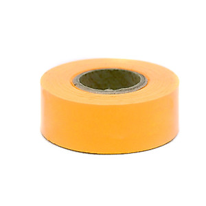 ChromaLabel 1 inch Clean Remove Color Code Labeling Tape, 500 inch Roll, Fluorescent Orange