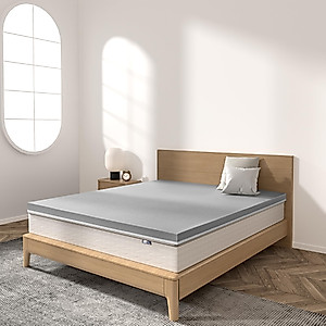 BedStory Extra Firm Mattress Topper Queen Size 3 Inch - Memory Foam Mattress Topper for Back Pain Relief - Gel & Bamboo Charcoal Infused Cooling Pad - Ergonomic Bed Topper, CertiPUR-US Certified