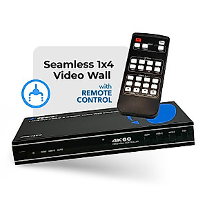 OREI 4K 2x2 HDMI or USB-C Video Wall Controller Processor Display Upto 4K 60hz 2x1, 1x2, 1x3, 1x4 Supports 180 Degree Rotate RS-232 Audio Extraction