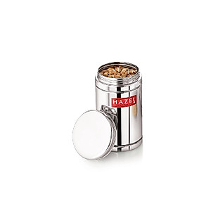 HAZEL Stainless Steel Airtight Container | 800 ml Steel Storage Box For Kitchen | Steel Container Jar For Kitchen Storage | Ideal For Storing Rice, Cereal, Pulse, Snacks